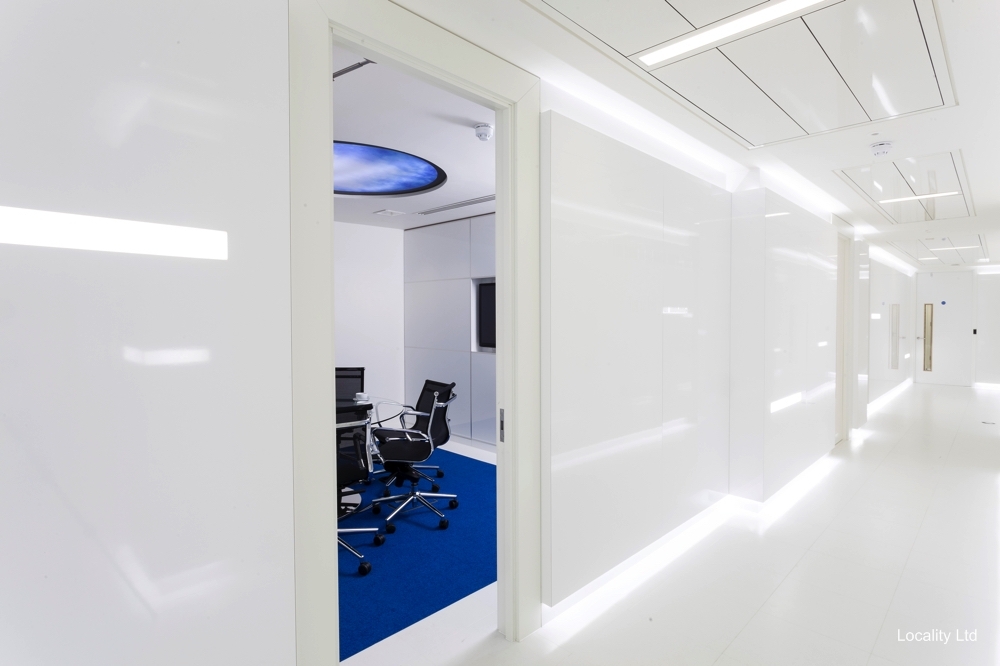 Alice in Wonderland themed offices - great white corridor (Waterloo ...